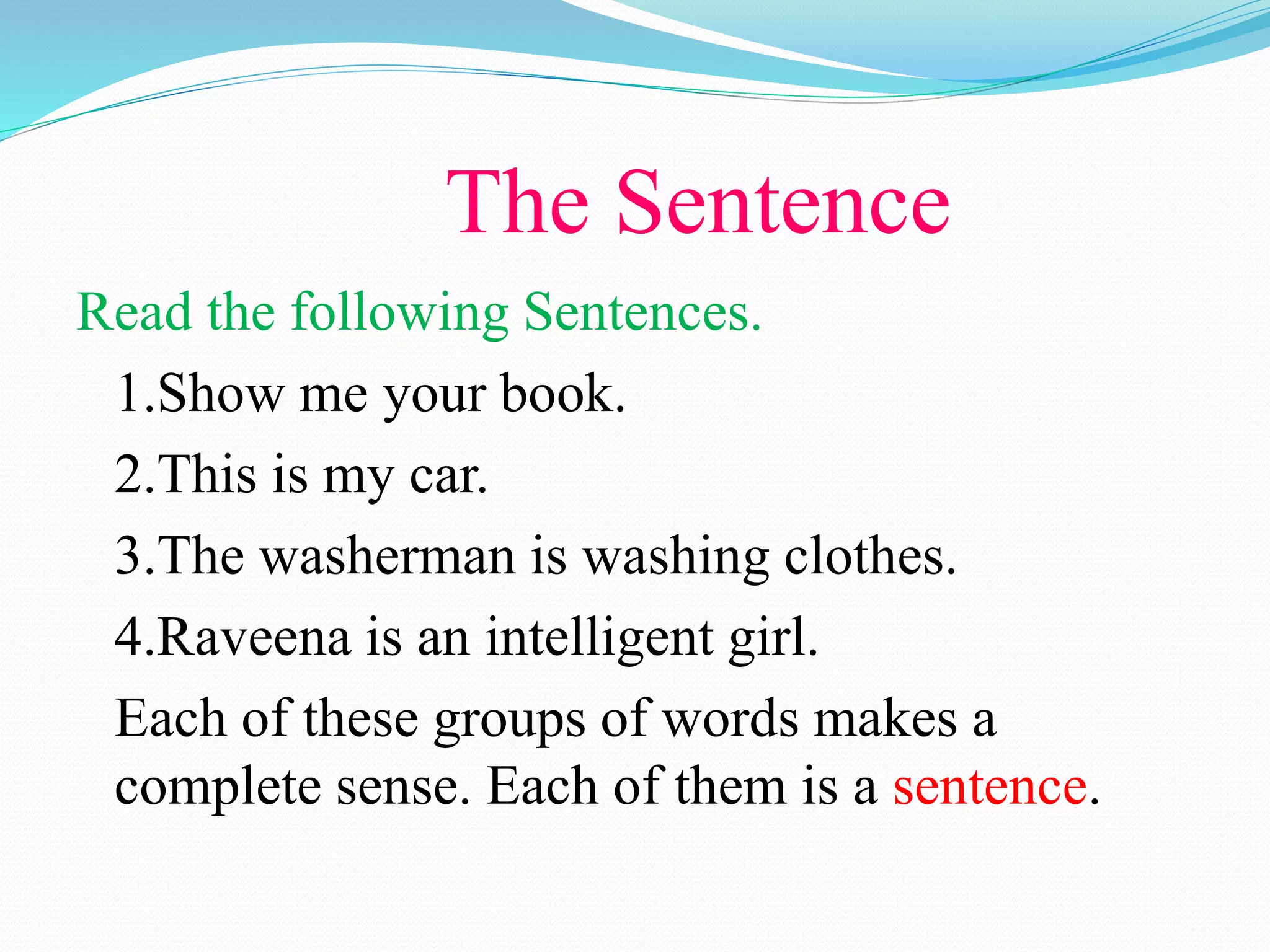 Grammar ppt 1 the sentence | PPT