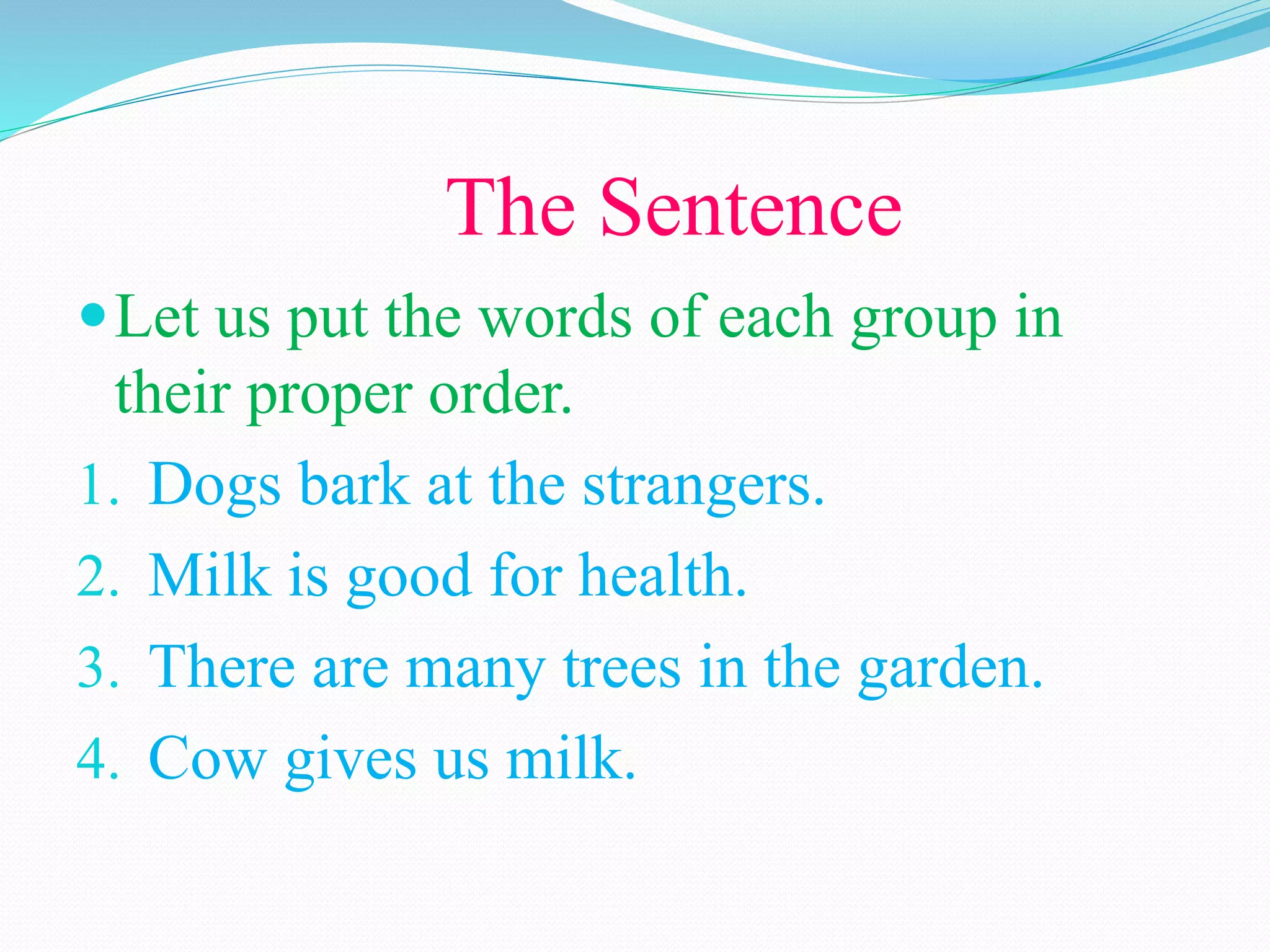 Grammar ppt 1 the sentence | PPT