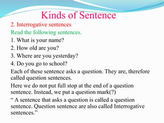 Grammar ppt 1 the sentence | PPT