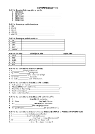 Grammar practice | DOC