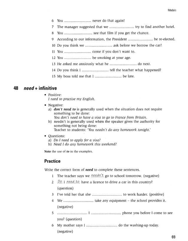 Grammar practice for intermediate students | PDF
