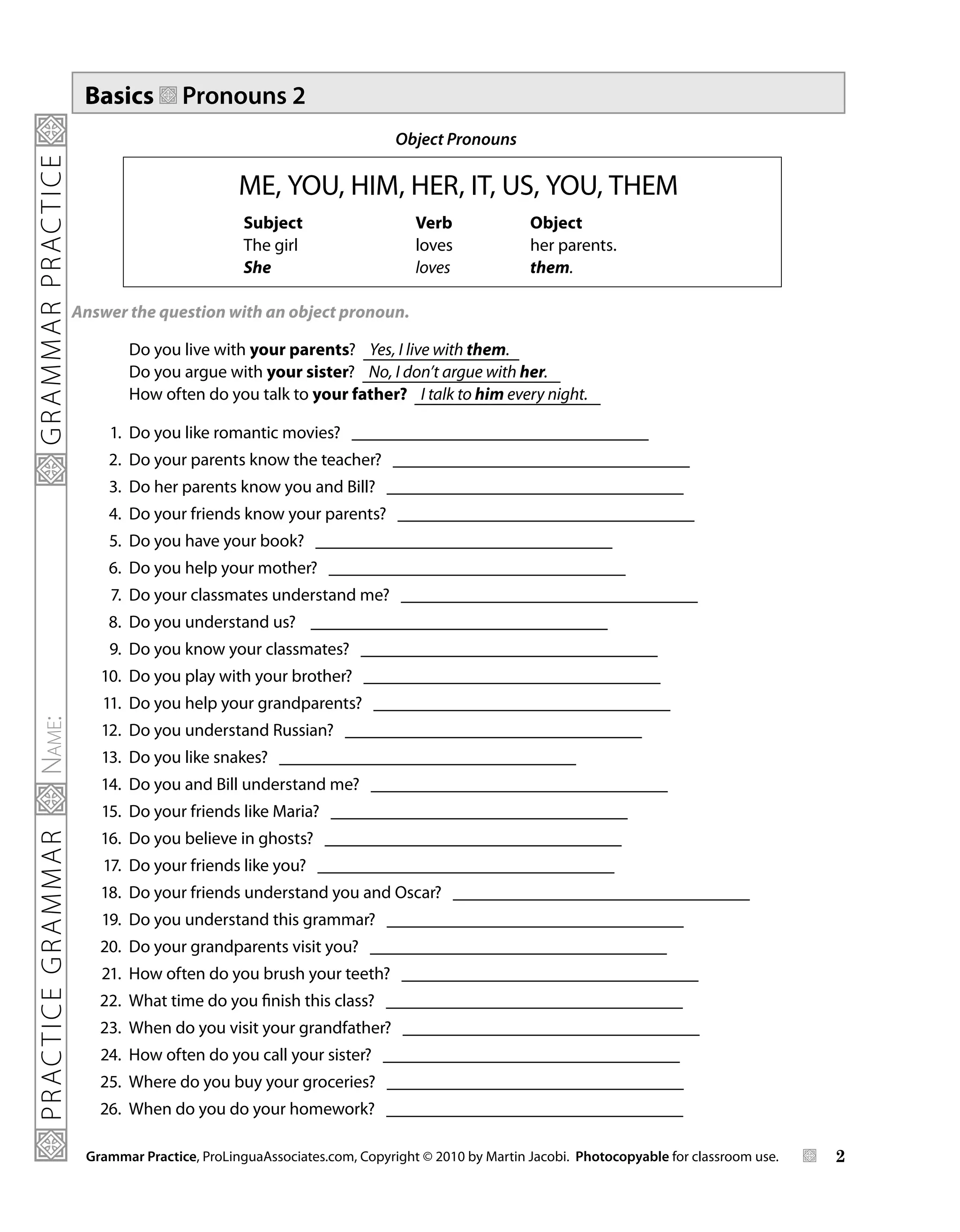Grammar practices 10 sample worksheets | PDF | Dating | Family and ...