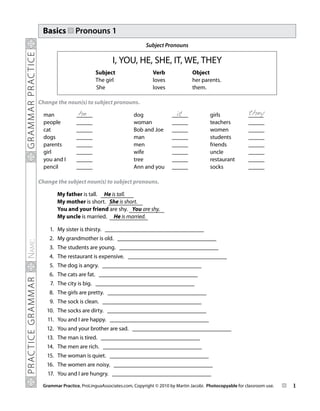 Grammar practices 10 sample worksheets | PDF | Dating | Family and ...