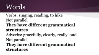 General Rules of Parallel Structure | PPTX