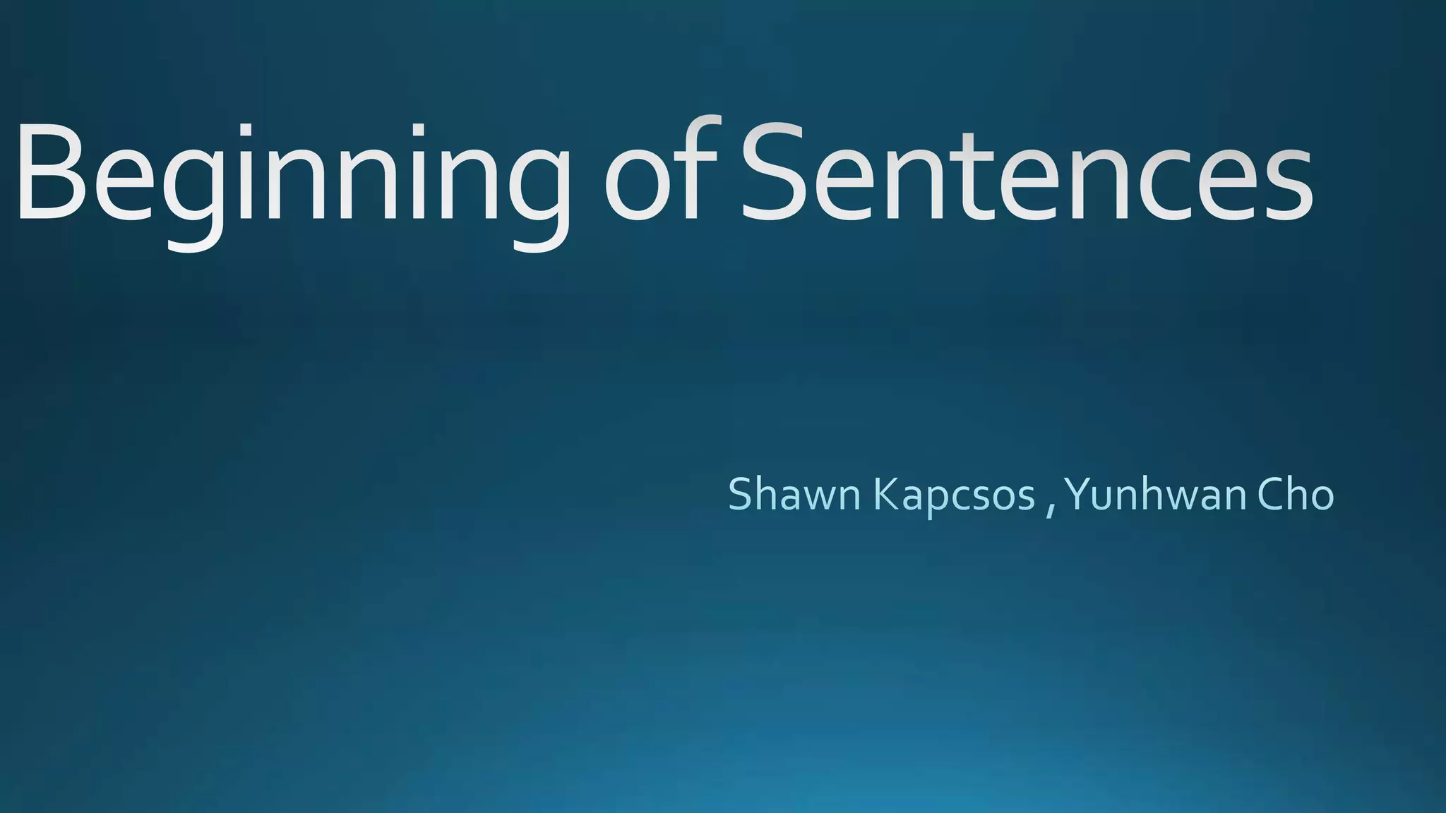 Preposition at the beginning of a sentence | PPTX