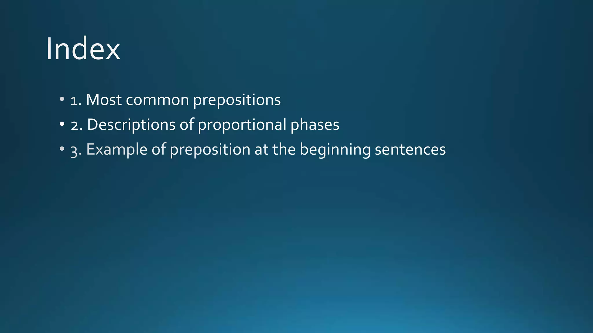 Preposition at the beginning of a sentence | PPTX