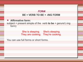 Grammar present continuous | PPT
