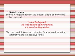 Grammar present continuous | PPT