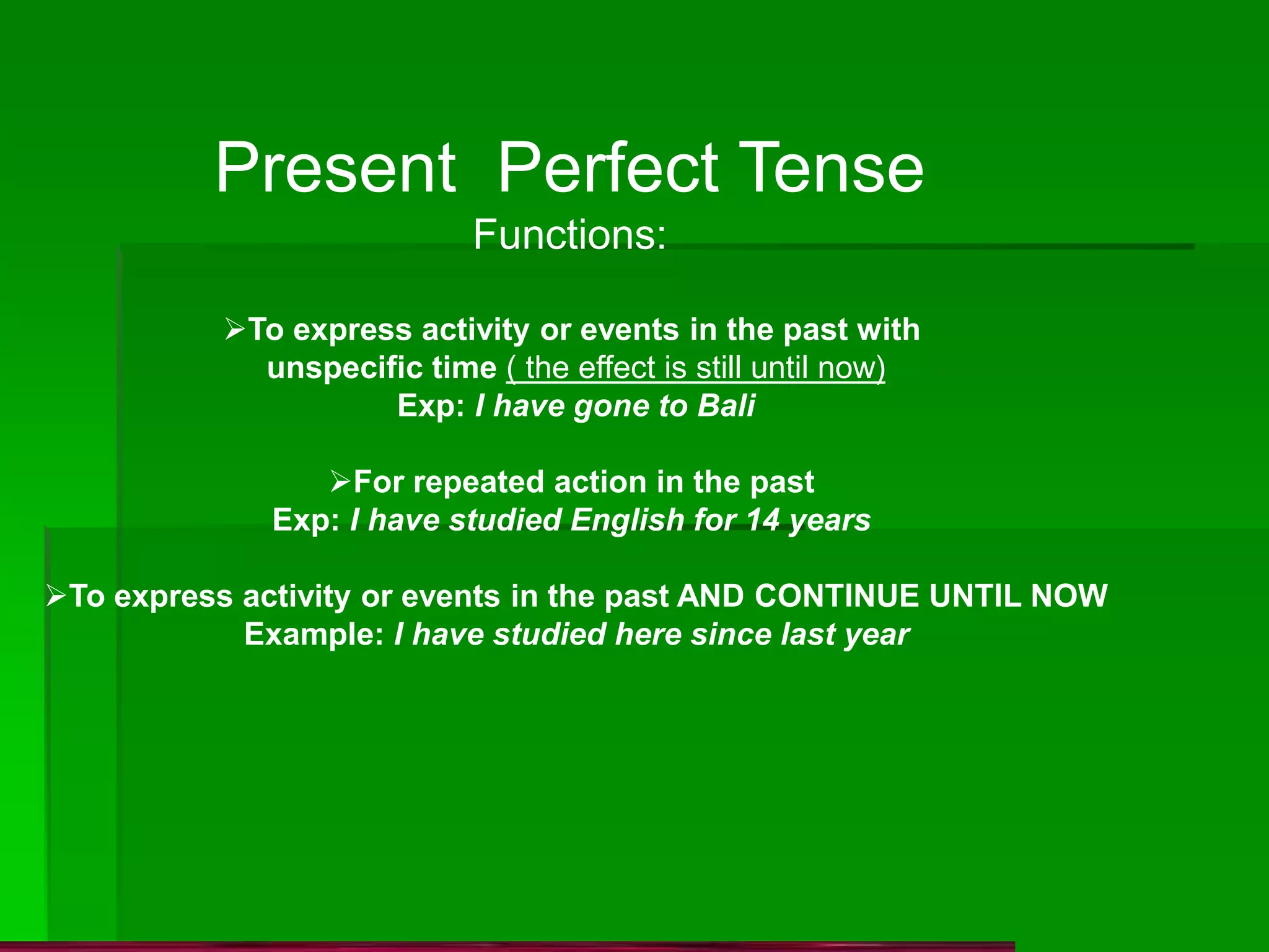 (GRAMMAR) pres perfect.ppt