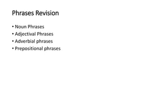 Grammar Proficiency - Phrases and Clausessession 3.pptx