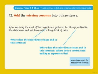 Grammar Punctuation and Spelling Test 2 Guided Lesson Powerpoint.ppt