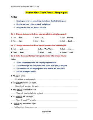 Grammar questions answers and explanation | PDF