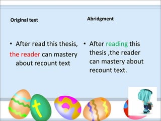 Grammar ; abridgment | PPT