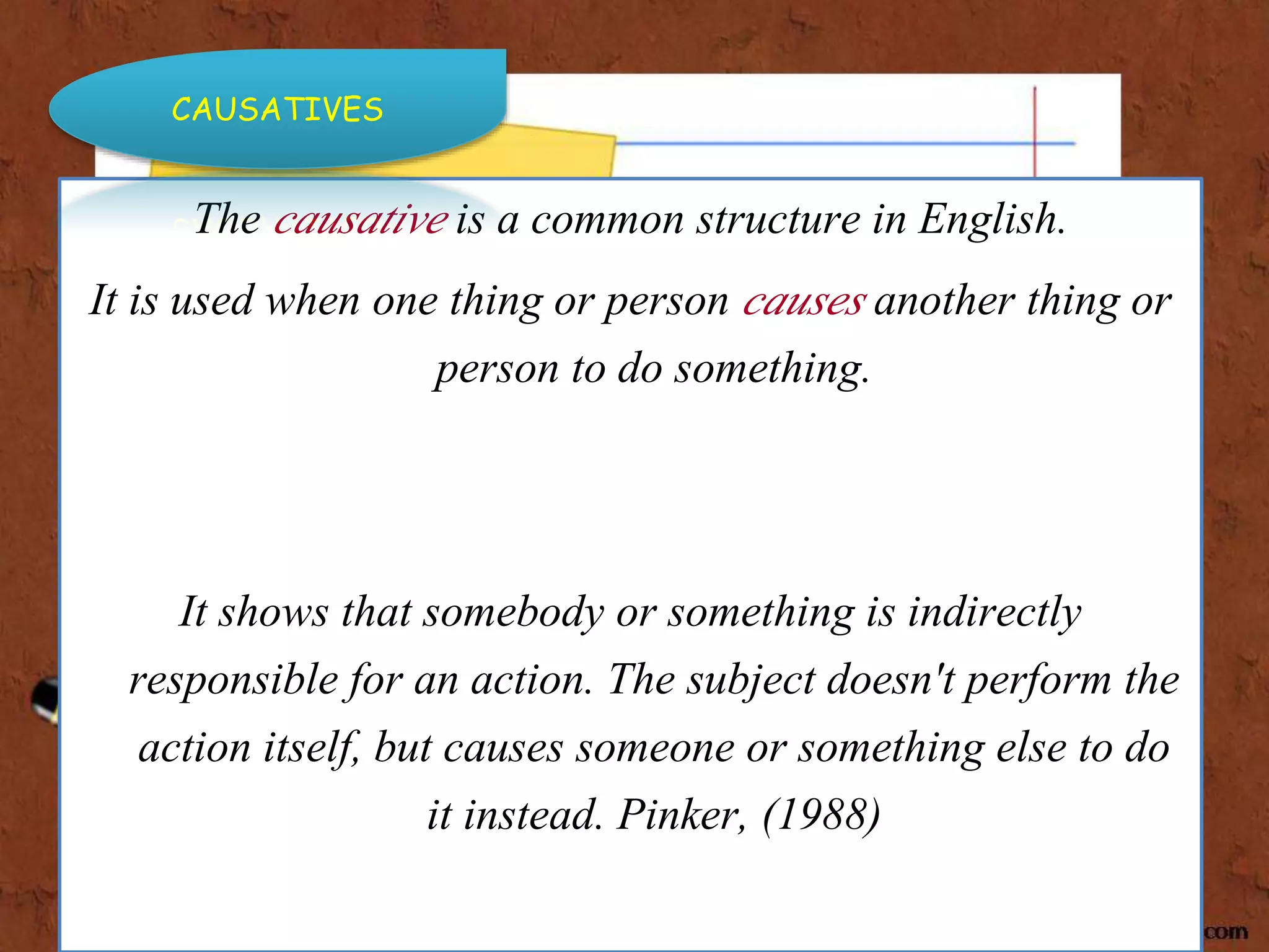 Passive voice, Relative Clauses, Causative, and Subordinating Conjungtion. | PPTX