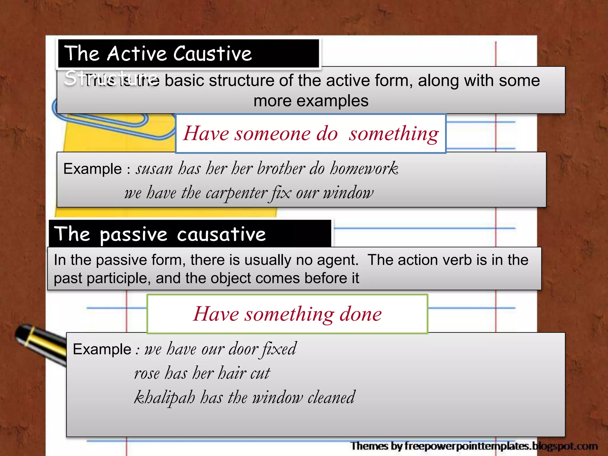 Passive voice, Relative Clauses, Causative, and Subordinating ...