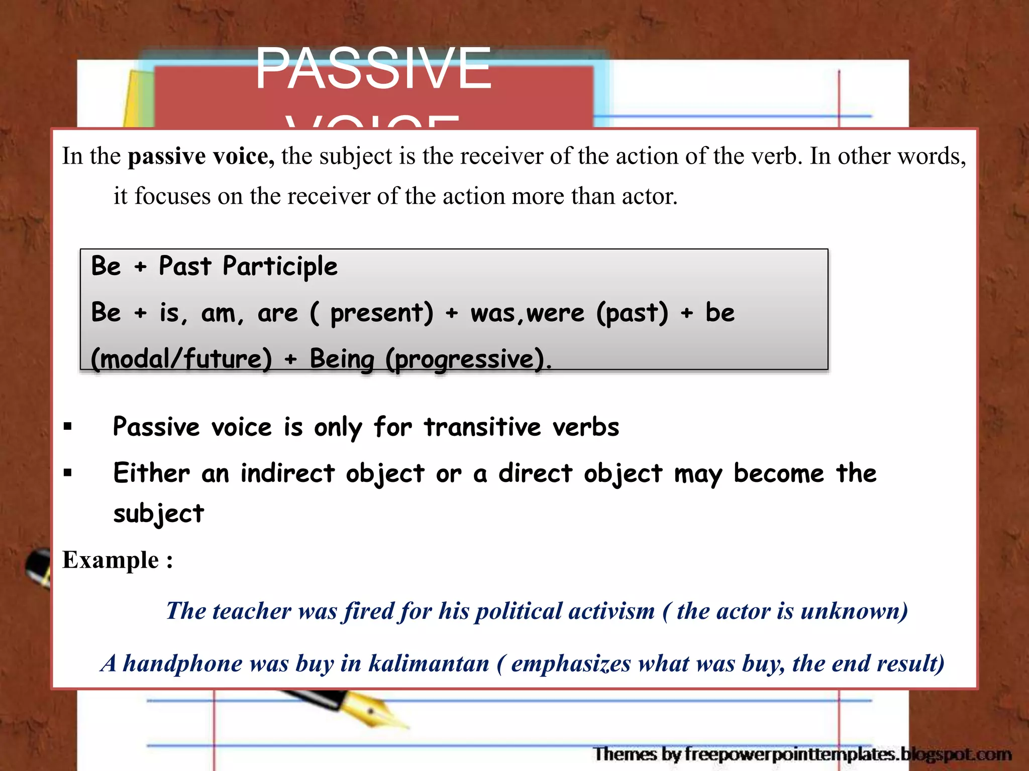 Passive voice, Relative Clauses, Causative, and Subordinating ...