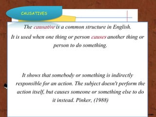 Passive voice, Relative Clauses, Causative, and Subordinating ...