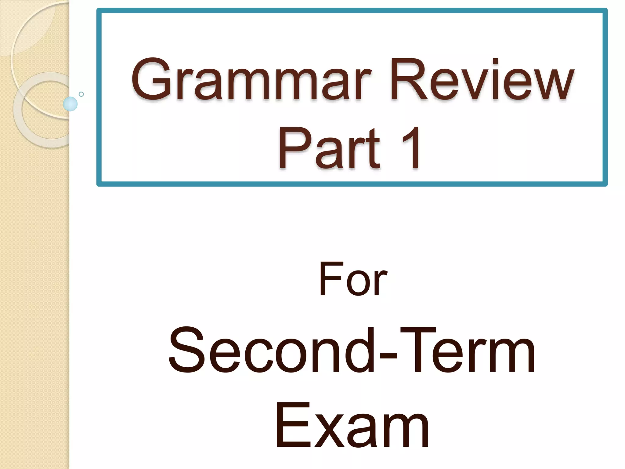 Grammar Review # 1 | PPT