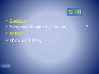 Grammar Review Jeopardy Game | PPTX