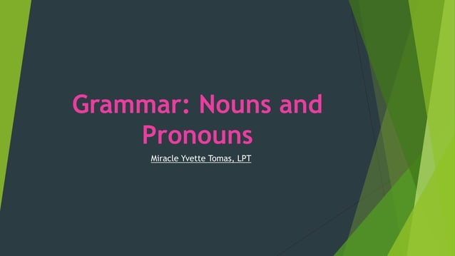 Parts of Speech: Nouns | PPT