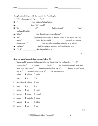 GrammarReviewThirdBimester | PDF