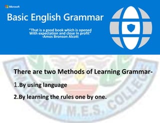 How to learn English Grammar | PPTX