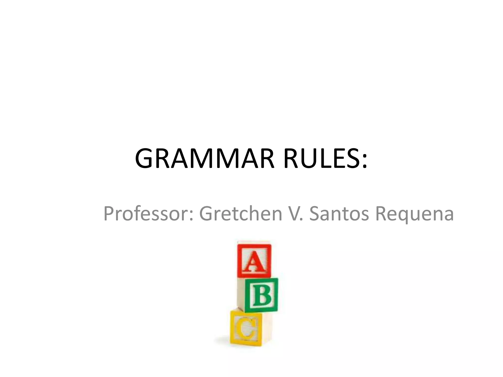 Grammar rules | PPT
