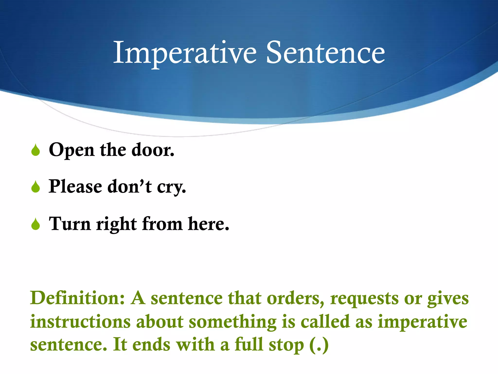 Types of Sentence- English grammar | PDF
