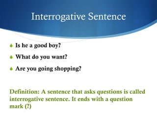 Types of Sentence- English grammar | PDF