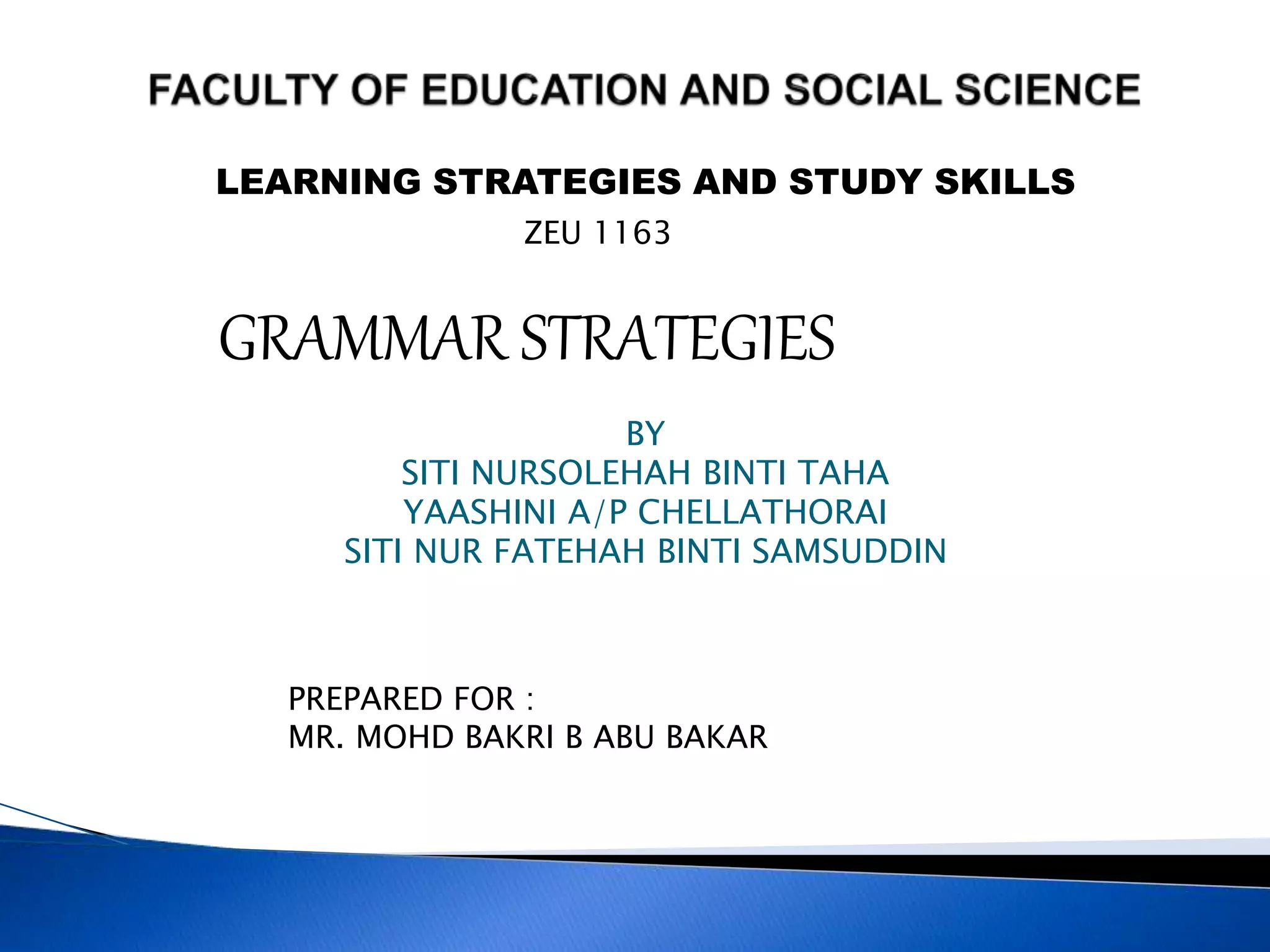 Grammar strategies | PPT