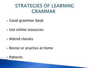 Grammar strategies | PPTX