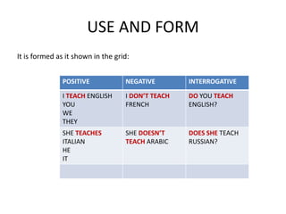 Grammar structure simple present | PPT