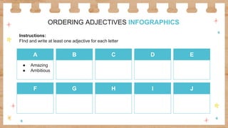 Grammar Subject for Elementary - 4th Grade_ Ordering Adjectives ...