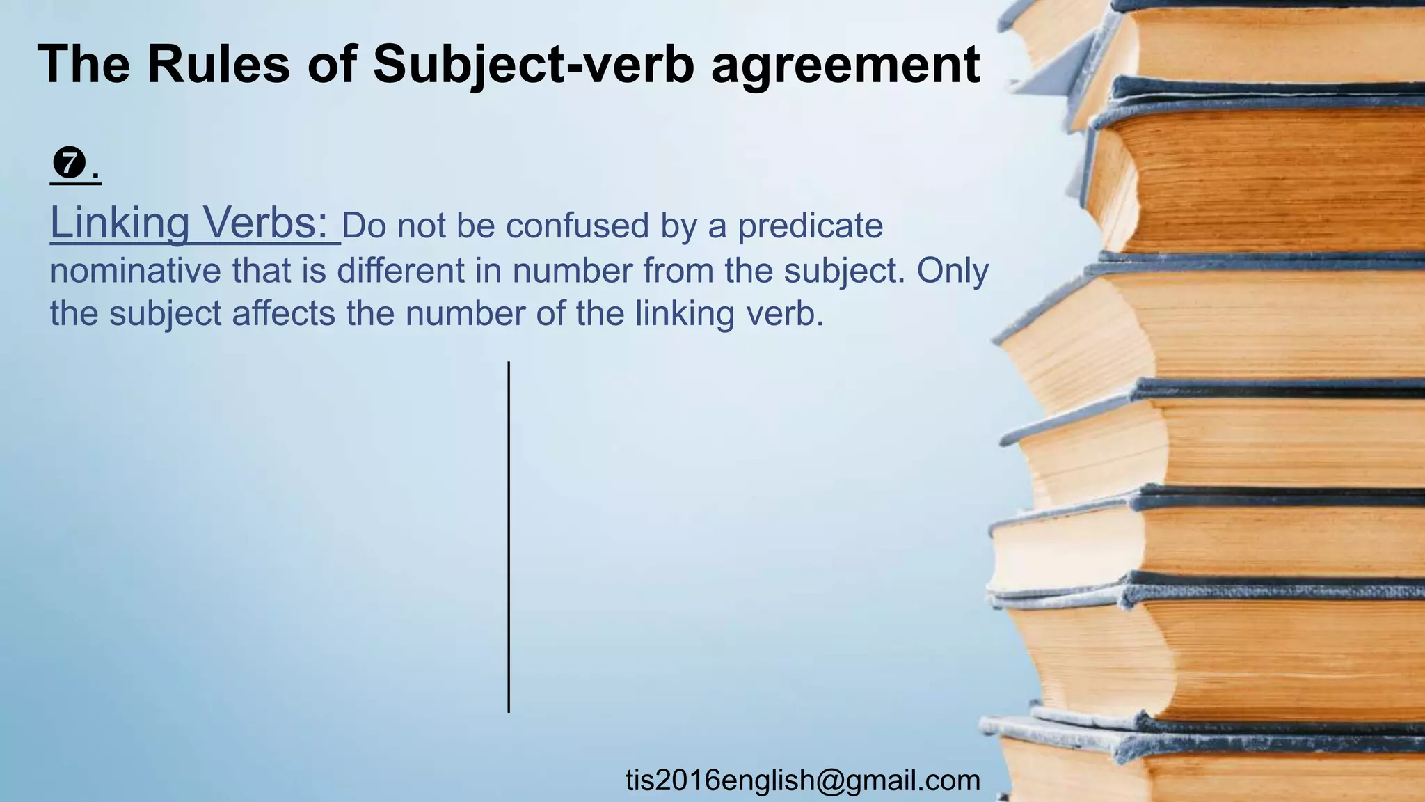 Grammar subject verb agreement | PPSX