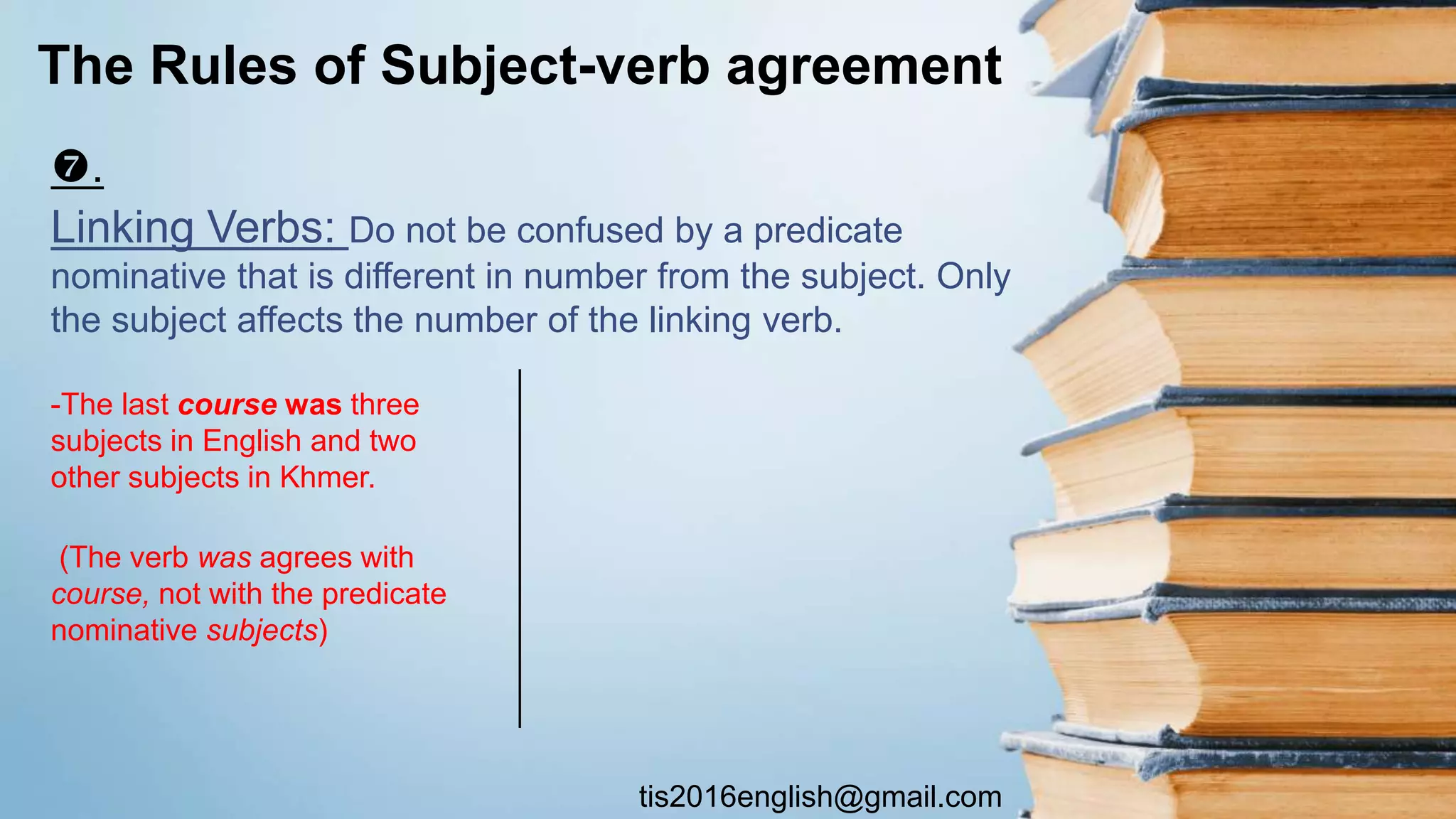 Grammar subject verb agreement | PPSX