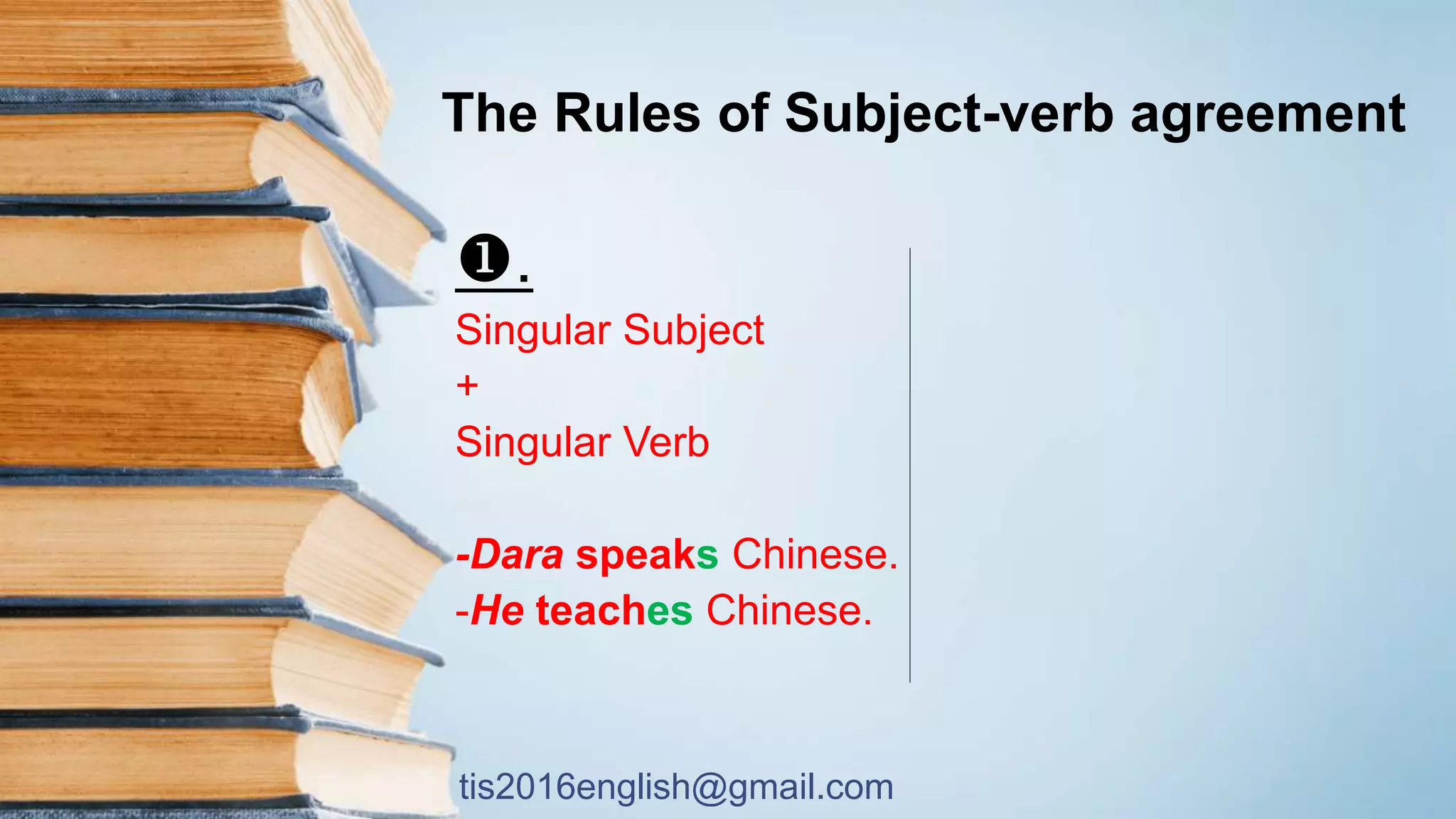 Grammar subject verb agreement | PPT