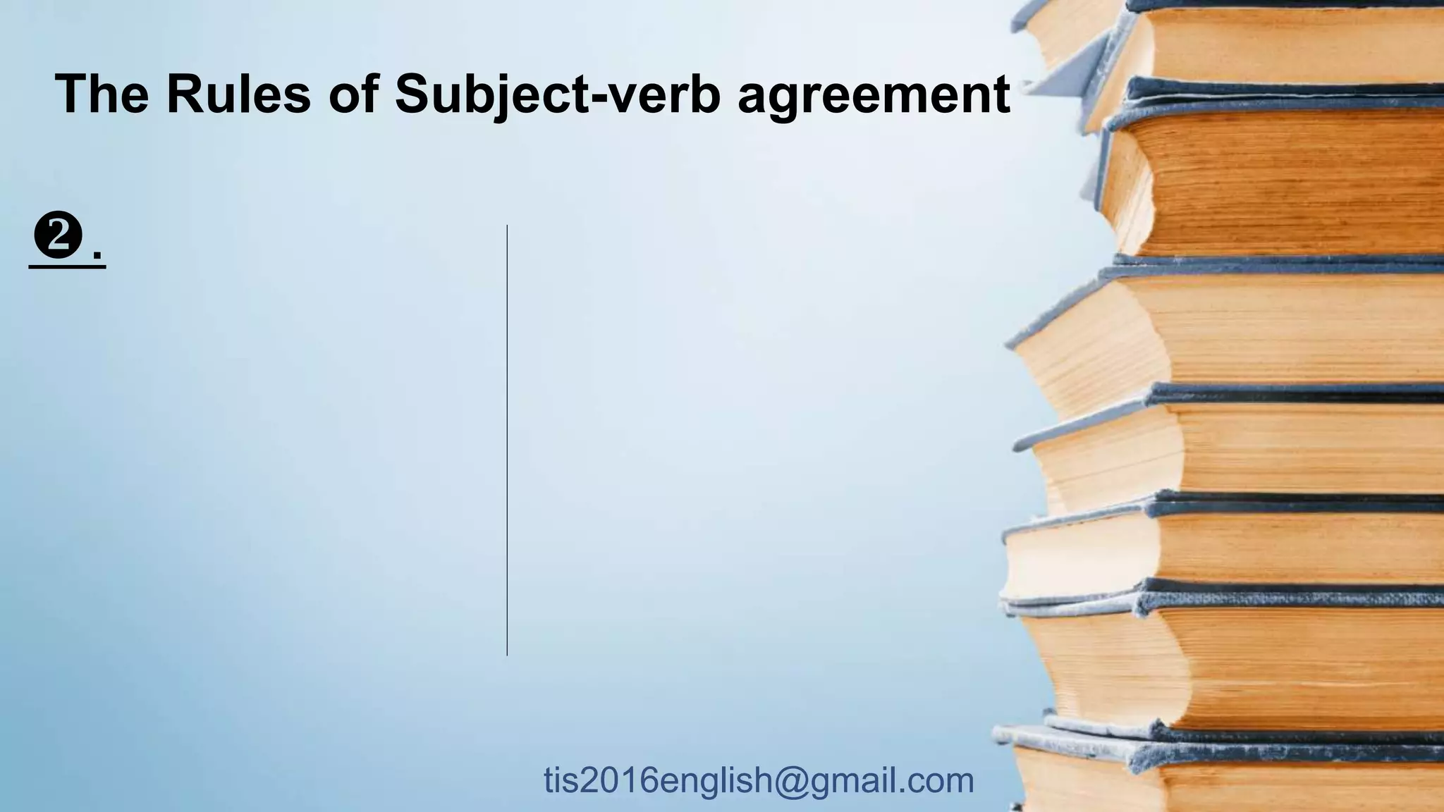 Grammar subject verb agreement | PPT