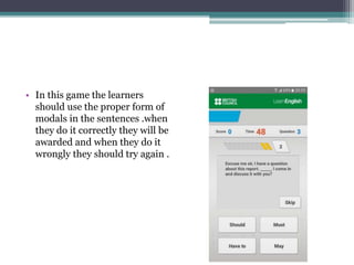 Grammar teaching games | PPTX
