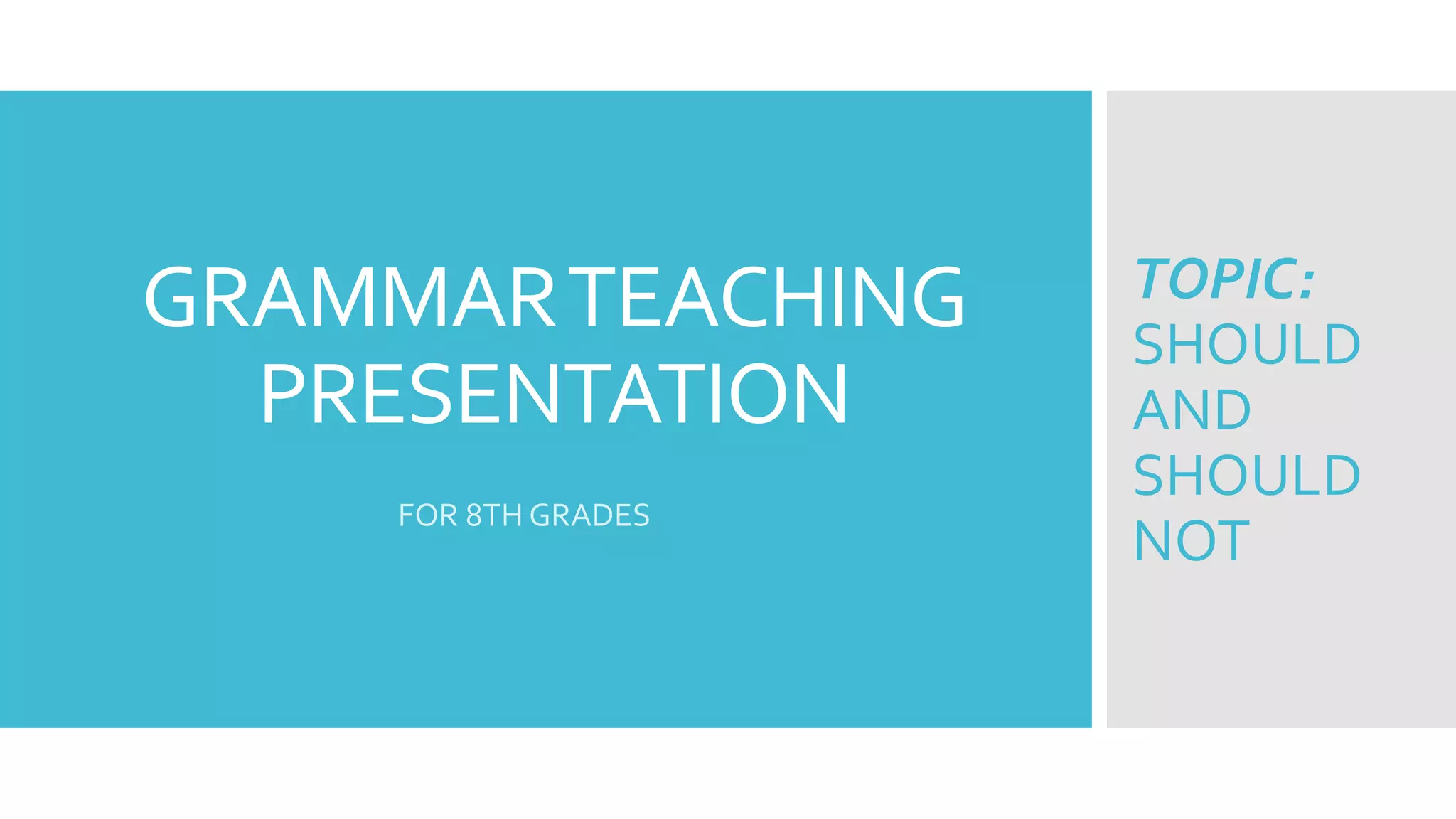 Grammar teaching presentation | PPTX