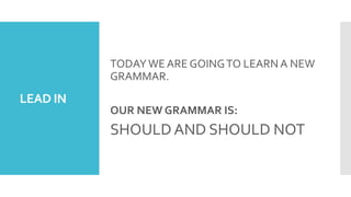 Grammar teaching presentation | PPTX