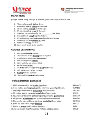 Grammar Test Answer Key | DOCX