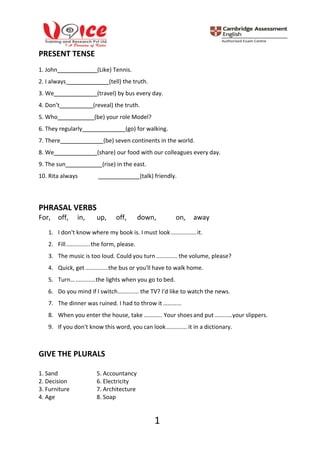 Grammar Test | PDF
