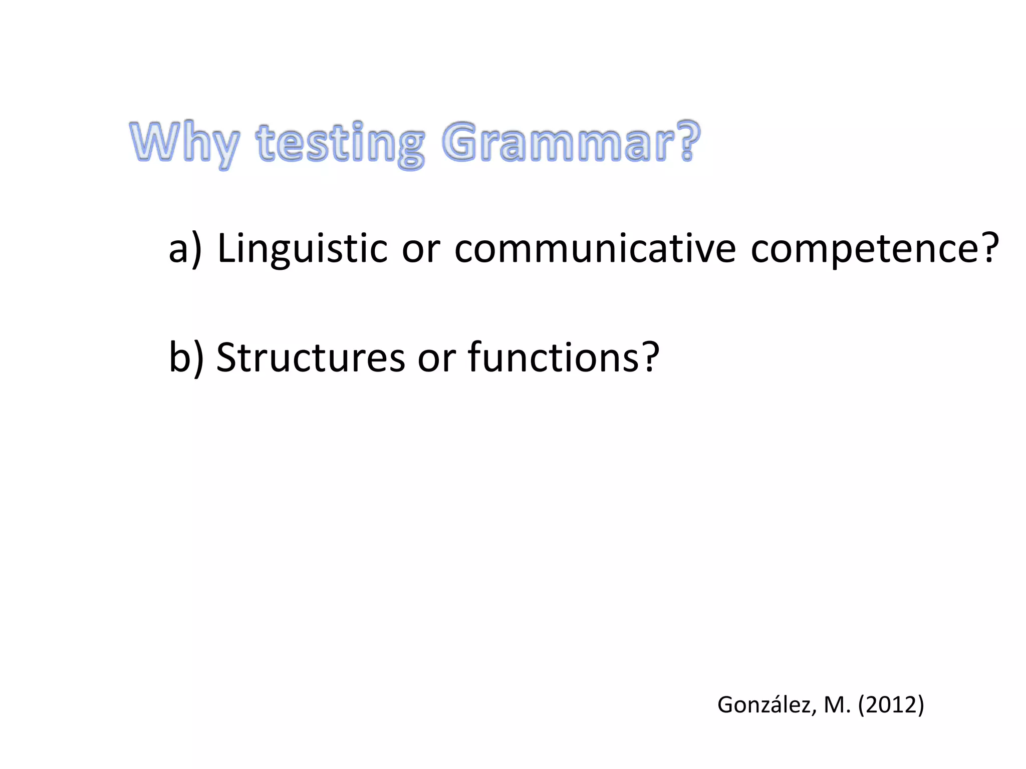 Grammar testing | PPTX