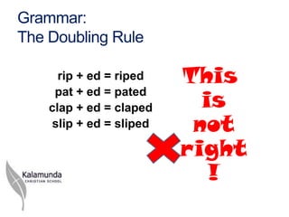Y1 Grammar the doubling rule ppt tg 2012 | PPTX