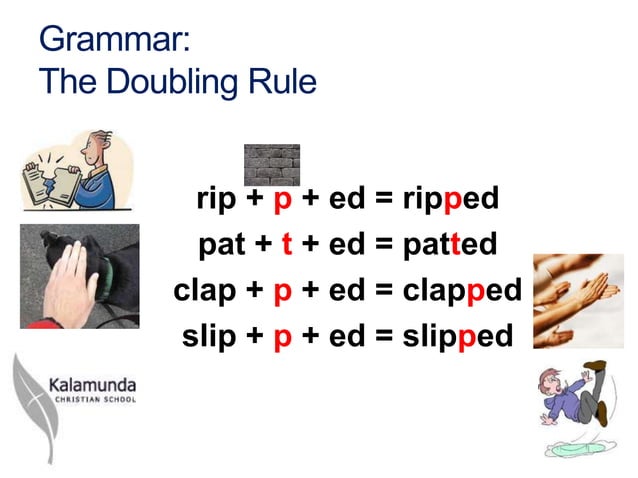 Y1 Grammar the doubling rule ppt tg 2012 | PPTX