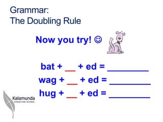 Y1 Grammar the doubling rule ppt tg 2012 | PPTX