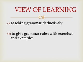 Grammar translation method | PPT | Free Download