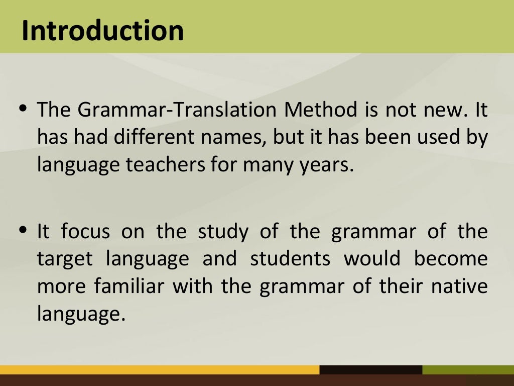 Grammar-Translation Method