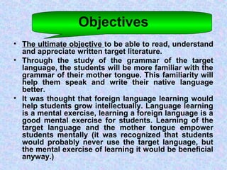 Grammar – translation method | PPT