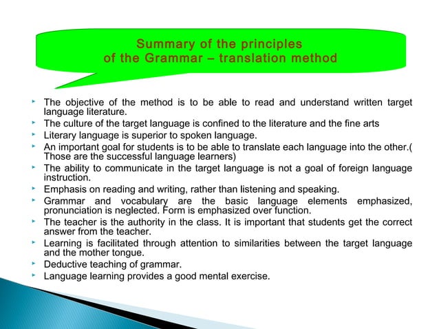 Grammar translation method | PPT